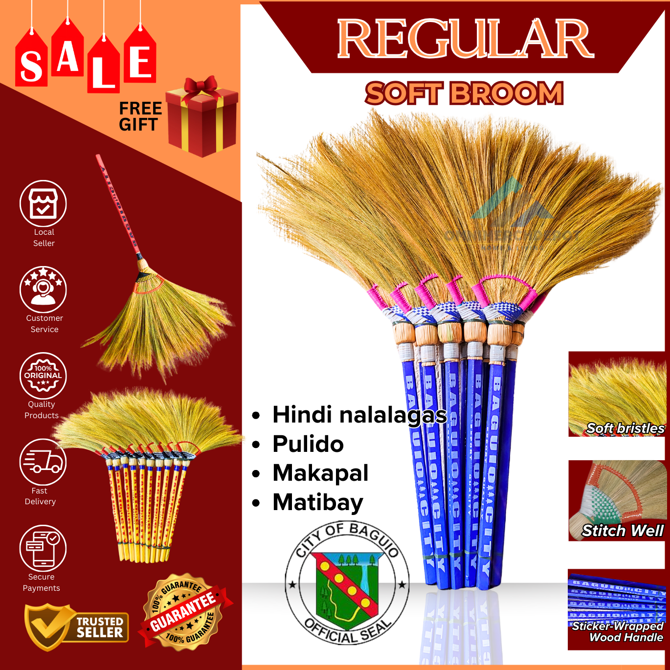 OmniMerchDepot Regular Size Soft Brooms Walis tambo Makapal at Matibay ...