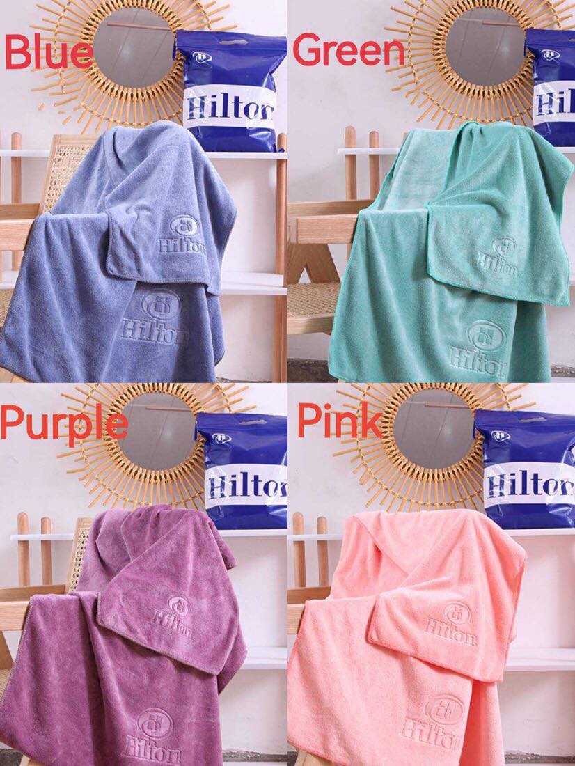 Hilton Towel set Premium 100% Polyester Bathroom Towel | Lazada PH
