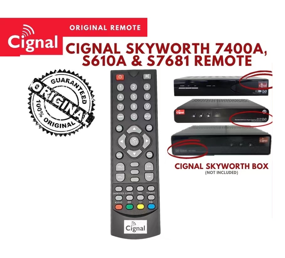 Replacement Cignal Remote Control for CIGNAL HD Box Skyworth HD and ...