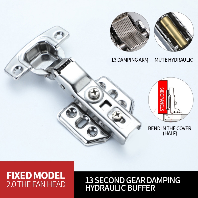 (1 pair) 304 stainless steel hinge damping buffer hinge wardrobe middle ...