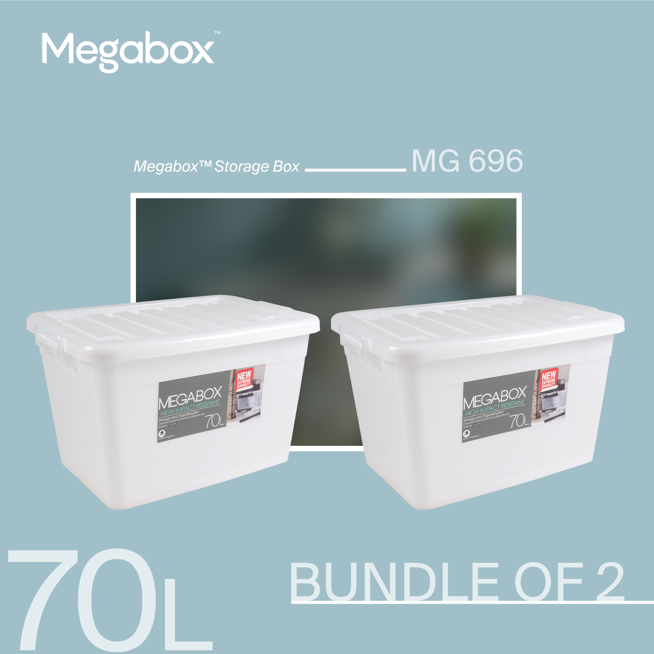 Megabox MG-696 70L Storage Box (Bundle of 2) | Lazada PH
