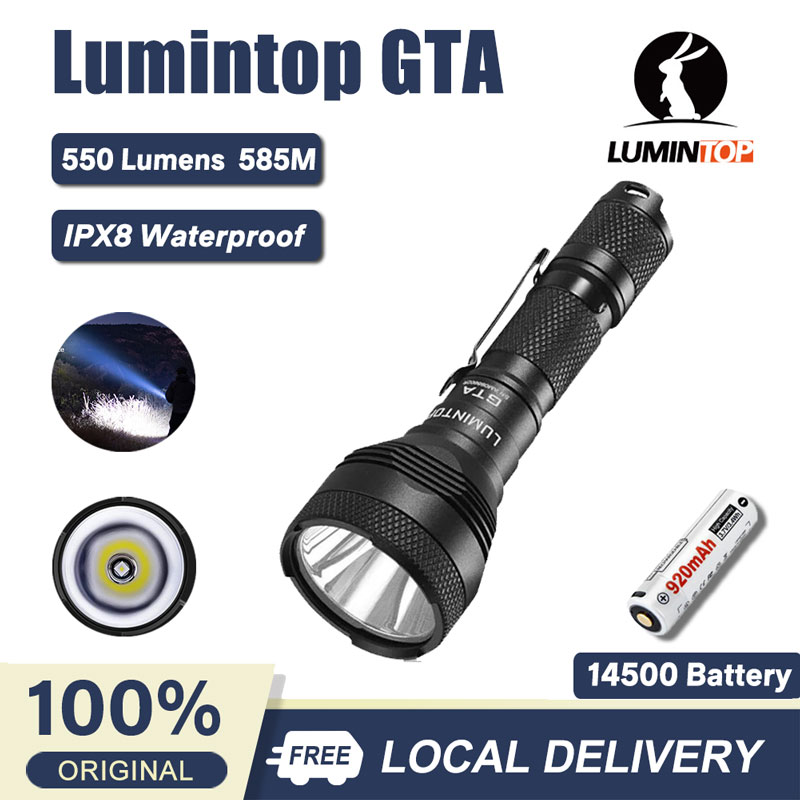Lumintop GTA Portable LED Flashlight Rechargeable 550 Lumens 585m with ...