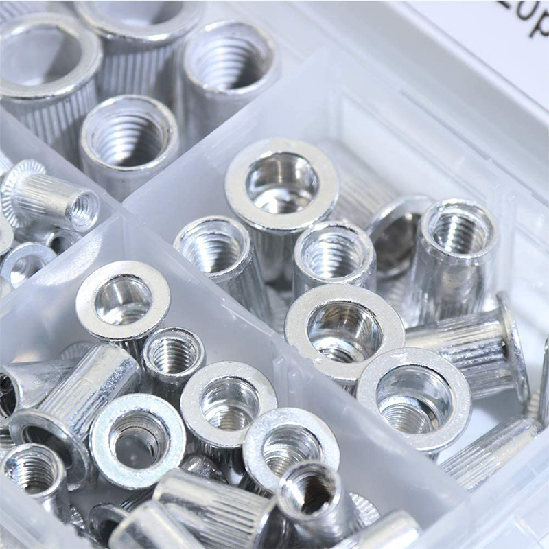 Aluminum Alloy Rivetnut Flat Head Threaded Rivet Nut Insert Nutsert Cap ...