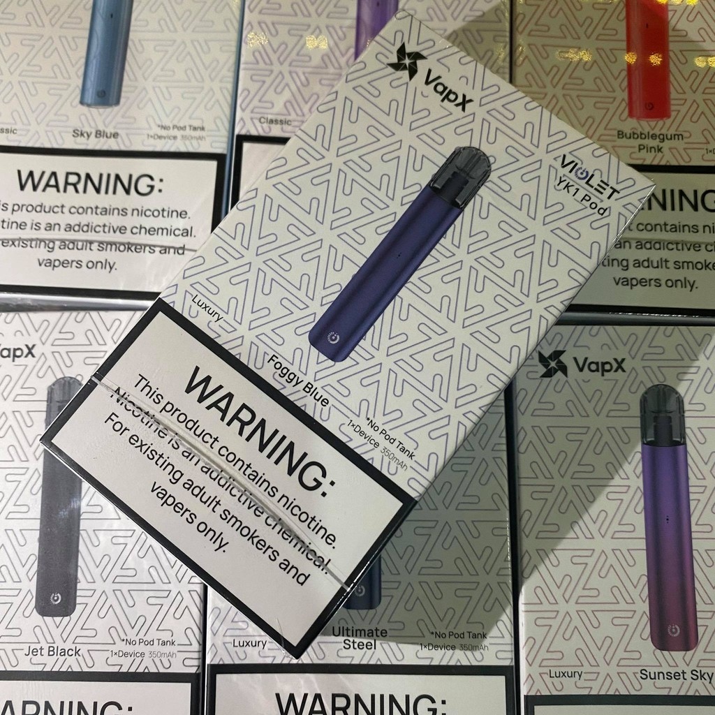 Vapx Violet Yk1 Deluxe 350mah Mini Vape device disposable juice pods ...