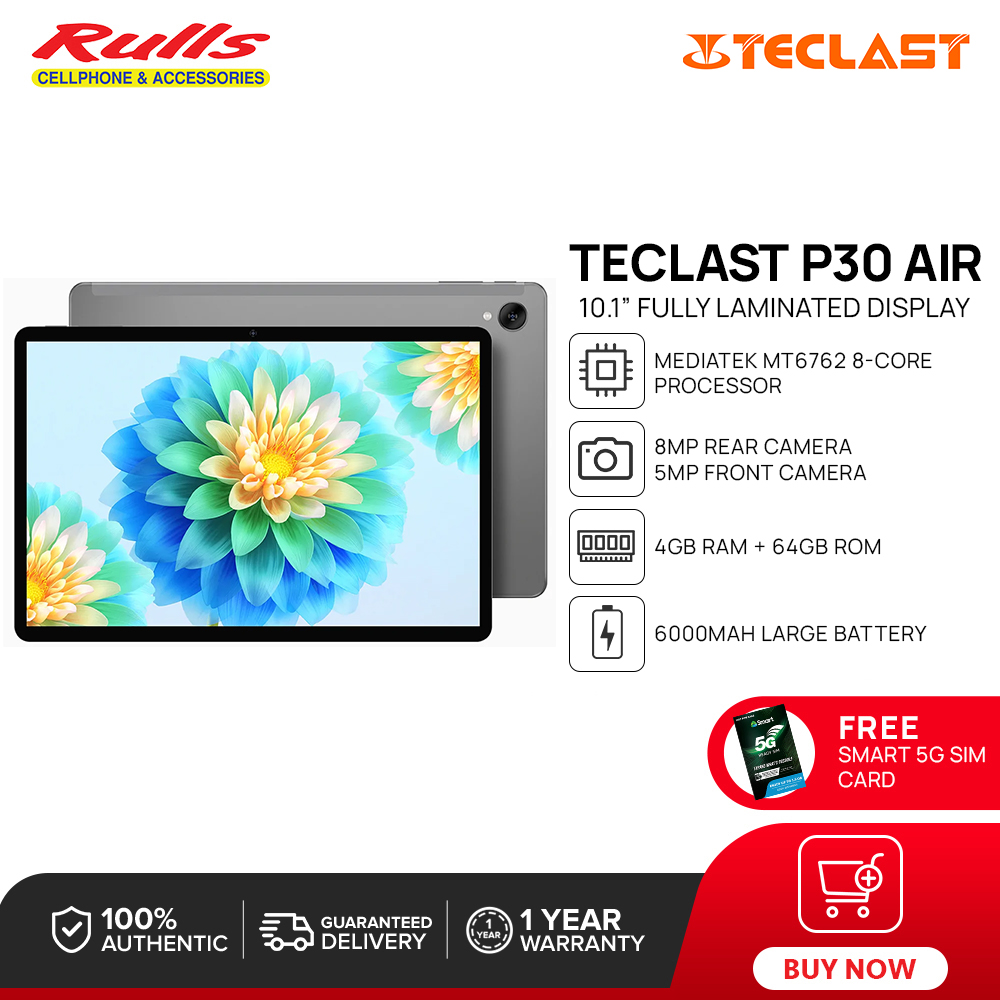 Teclast P30 Air Tablet | 4GB RAM+64GB ROM | Mediatek MT6762 | 10.1” FHD ...