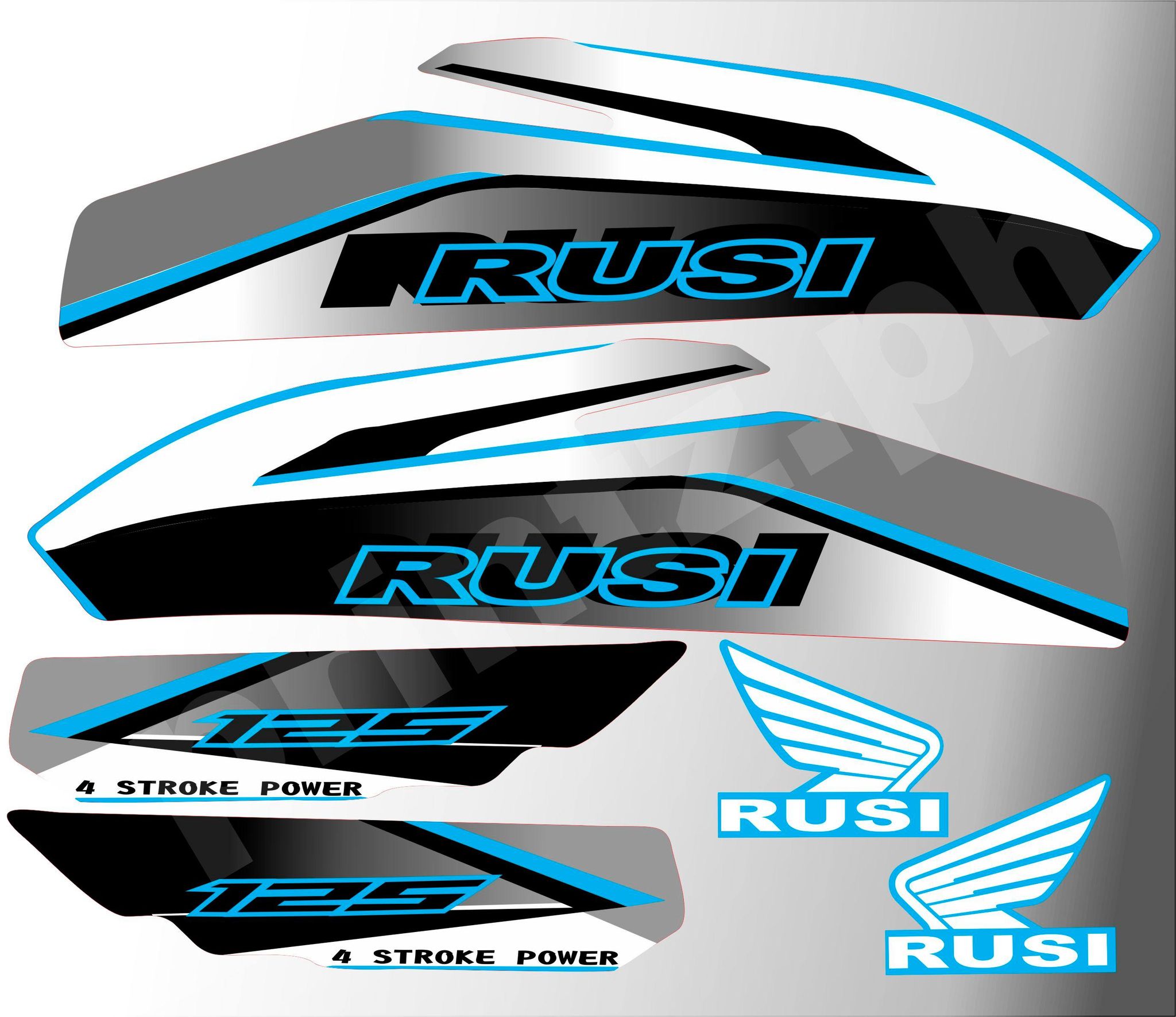 rusi tc decals tmx concept glossy laminated decals | Lazada PH