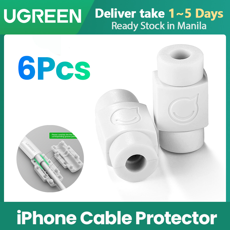 UGREEN 6PCS Cable Protector for iPhone Cord USB Cord Saver White ...