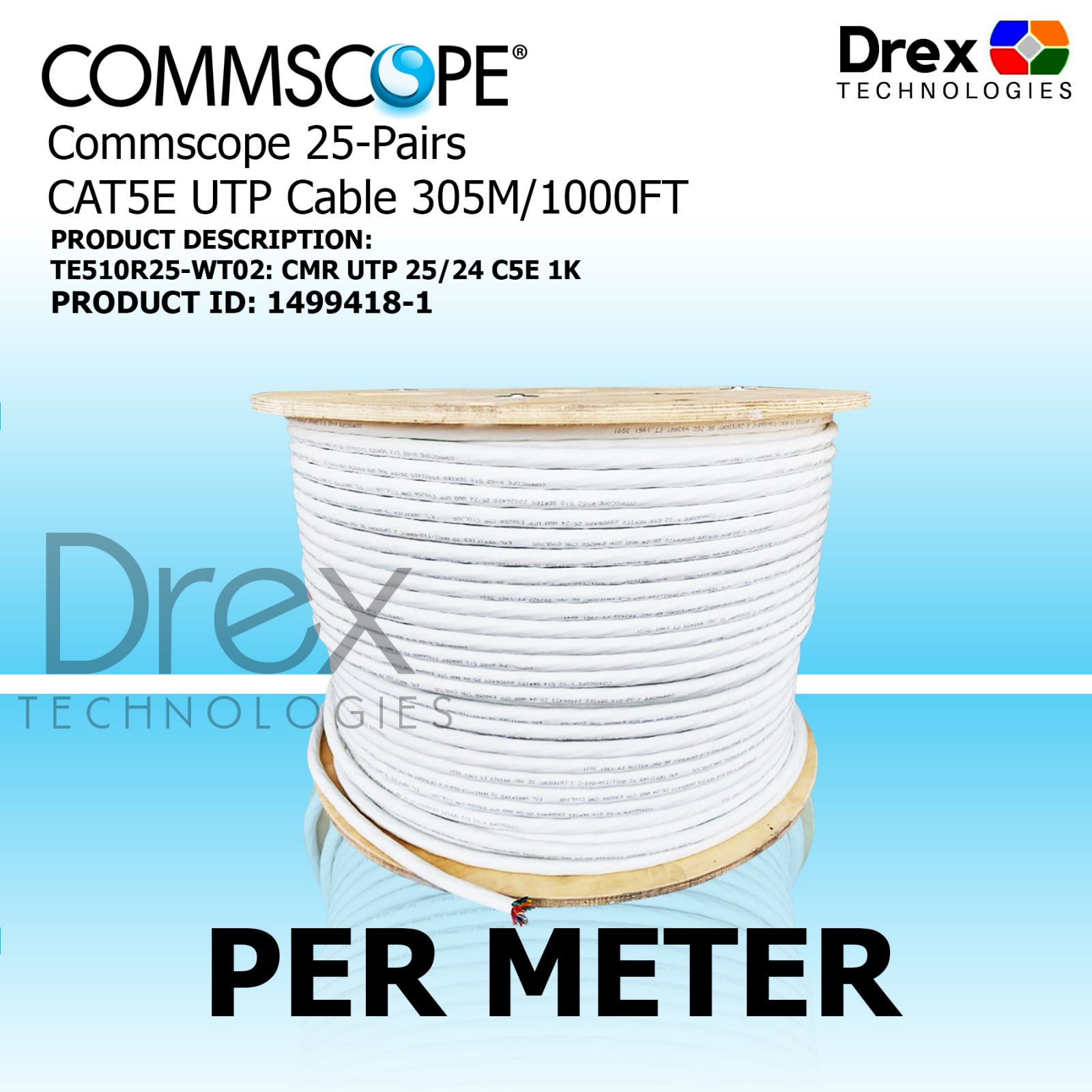 Commscope 25-Pairs Cat5E UTP Cable Sold Per Meter 24 AWG | Lazada PH