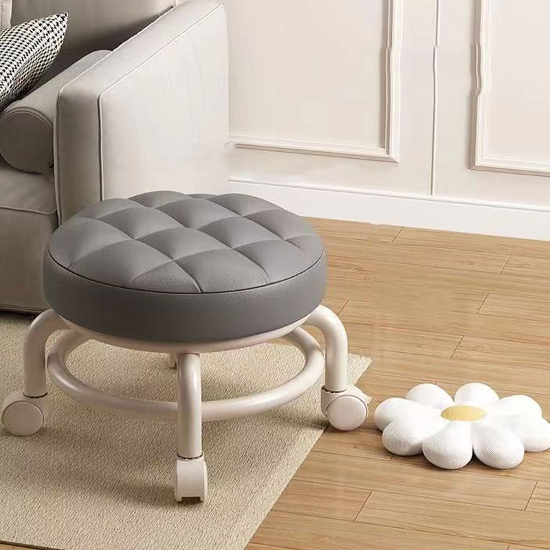 Low Stool with Wheels Household Silent Pulley Stool Beautiful Seam ...