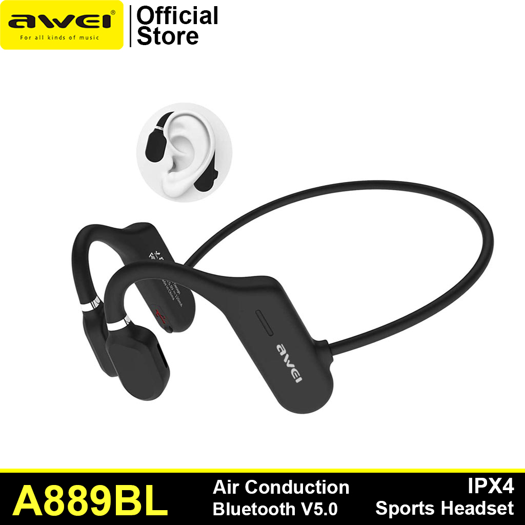 Awei A889BL Earphones Air Conduction Sports Wireless Headset Bluetooth ...
