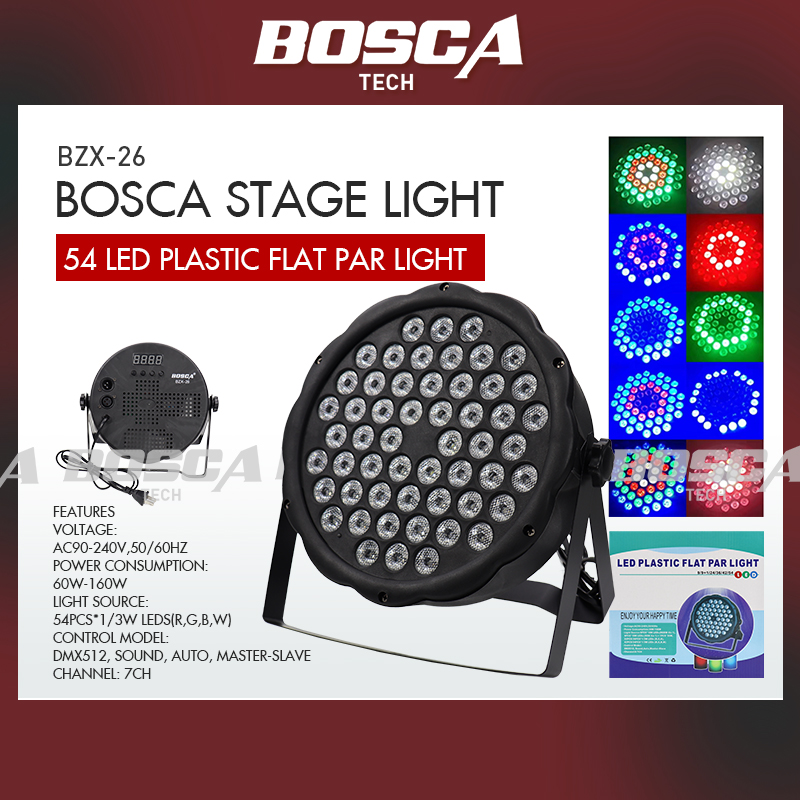 BOSCA 54 LED Plastic Flat Par Light BZX-26 stage light 54 led * 1/3W ...