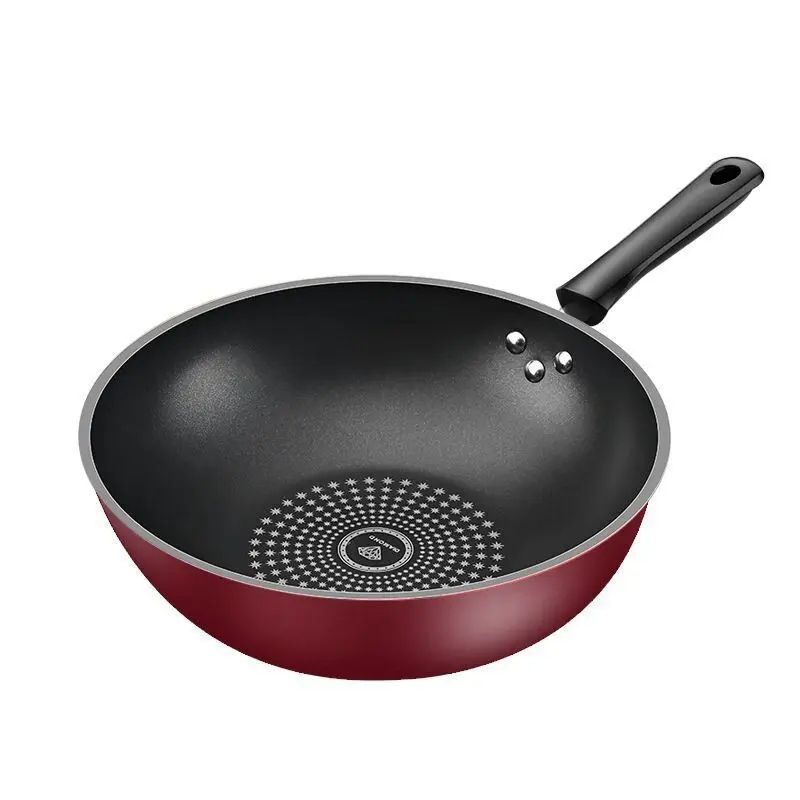 32cm Wok Non-Stick Pan Kitchen Pan Gas Stove Universal Non-Stick Pan ...