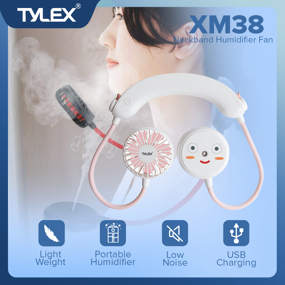 TYLEX XM38 Portable Outdoor Hands Free Neckband Humidifier Fan 40mL ...