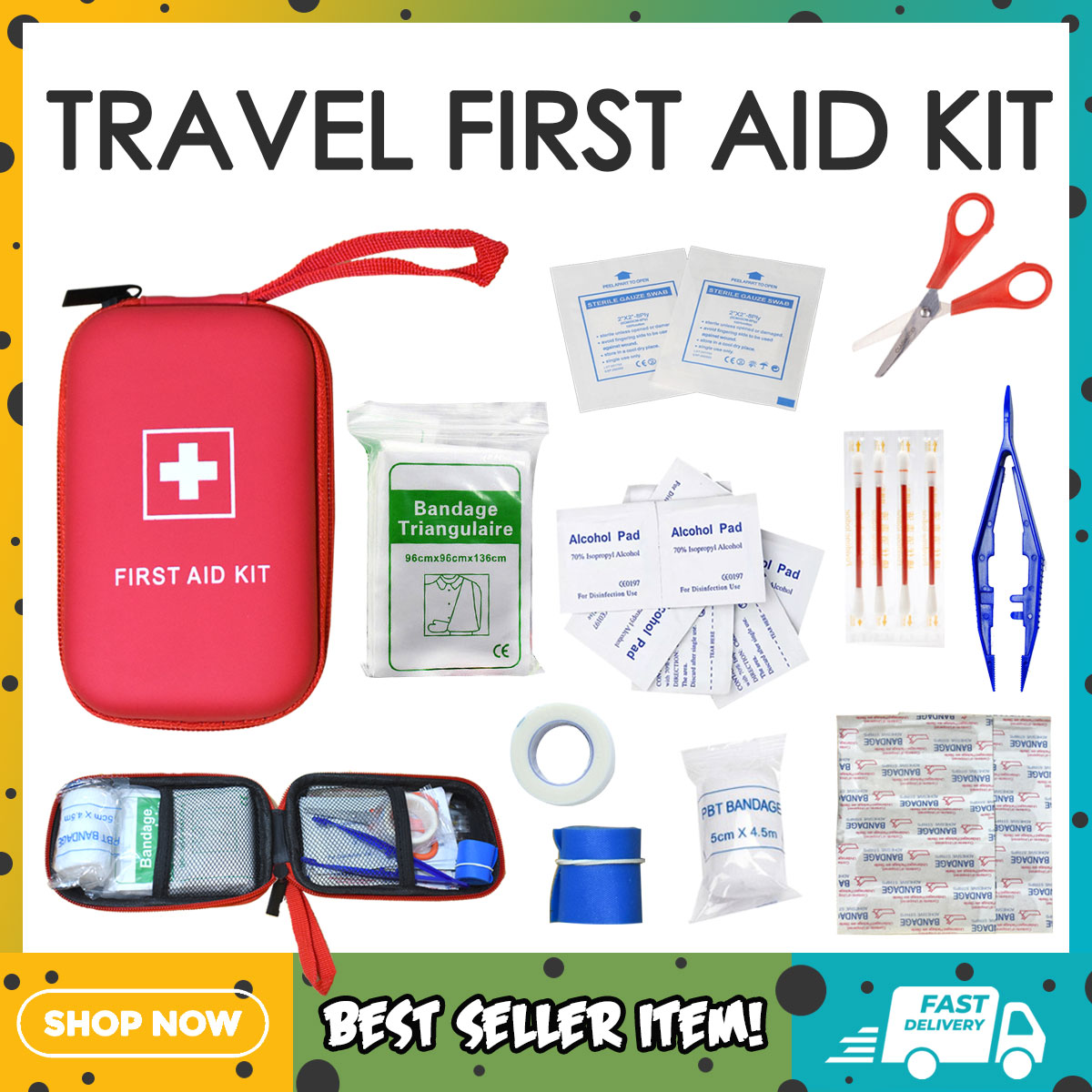 32pcs First Aid Kit Travel Kit Emergency Kit Outdoor Car Family School ...