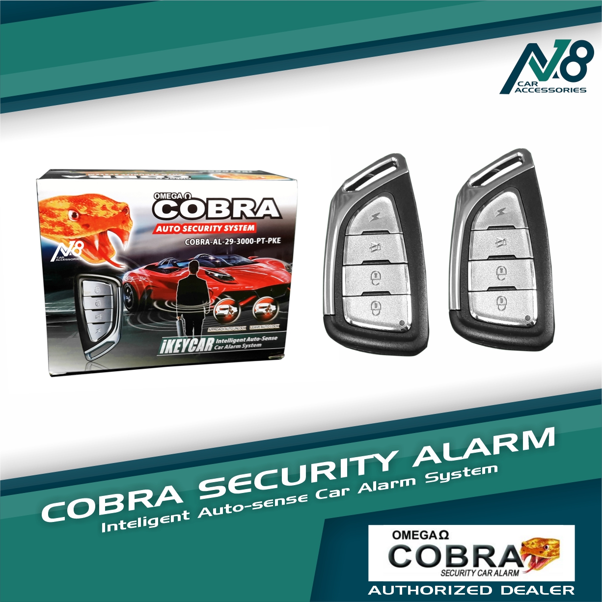 Cobra Car Alarm Intelligent Auto-Sense (Complete with free Central Lock ...