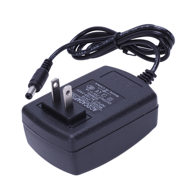 US Plug 100-240VAC to 5.5x2.5mm 24VDC 1A Power Supply Adapter Cable ...