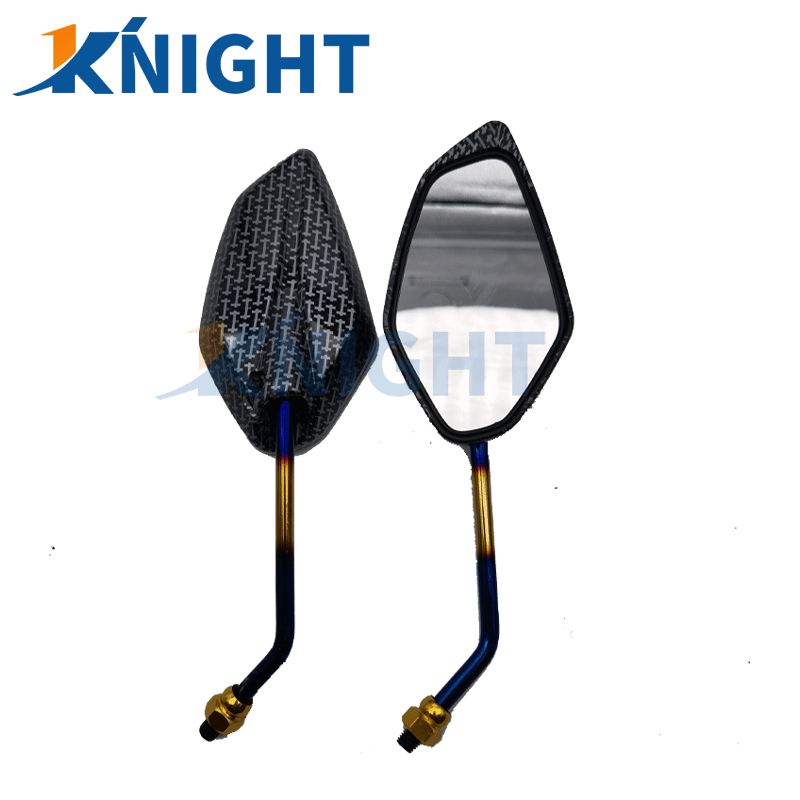 Knight Motorcycl Titanium Side Mirror Long Stem （2tone）For Yamaha Honda ...