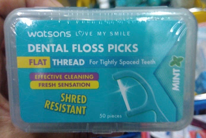 Watson Dental Floss Picks Flat Thread Mint | Lazada PH