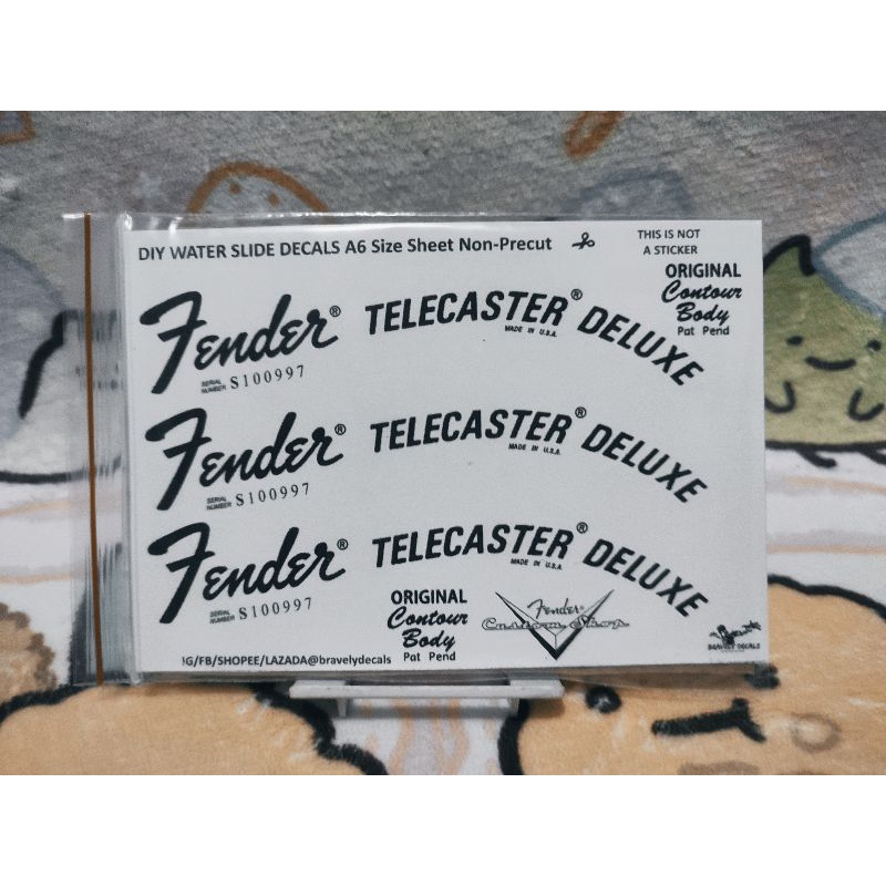 Fender Telecaster Deluxe Waterslide Decals SET | Lazada PH