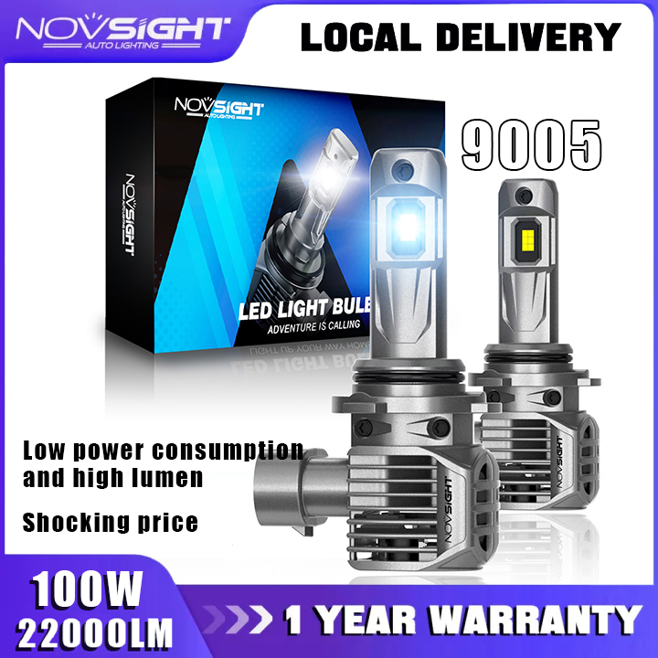 Novsight 1 Pair (2pcs) A500 N62 H4 H7 H11 9005 HB3 9006 HB4 100W/pair 22000LM high low beam high ...
