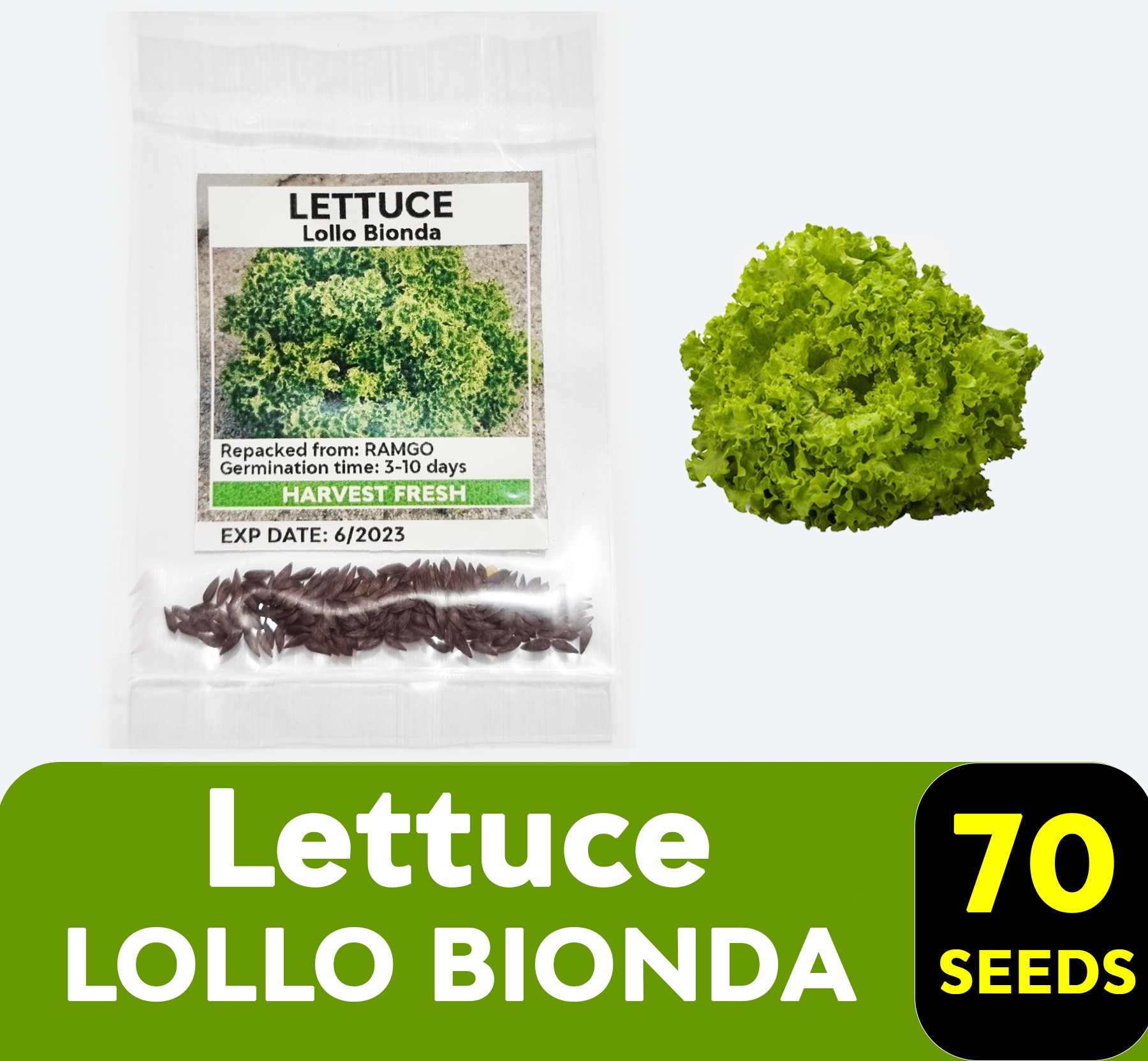 Lettuce Seeds - Romaine Lollo Bionda Loose Leaf Grand Rapids Emperor ...