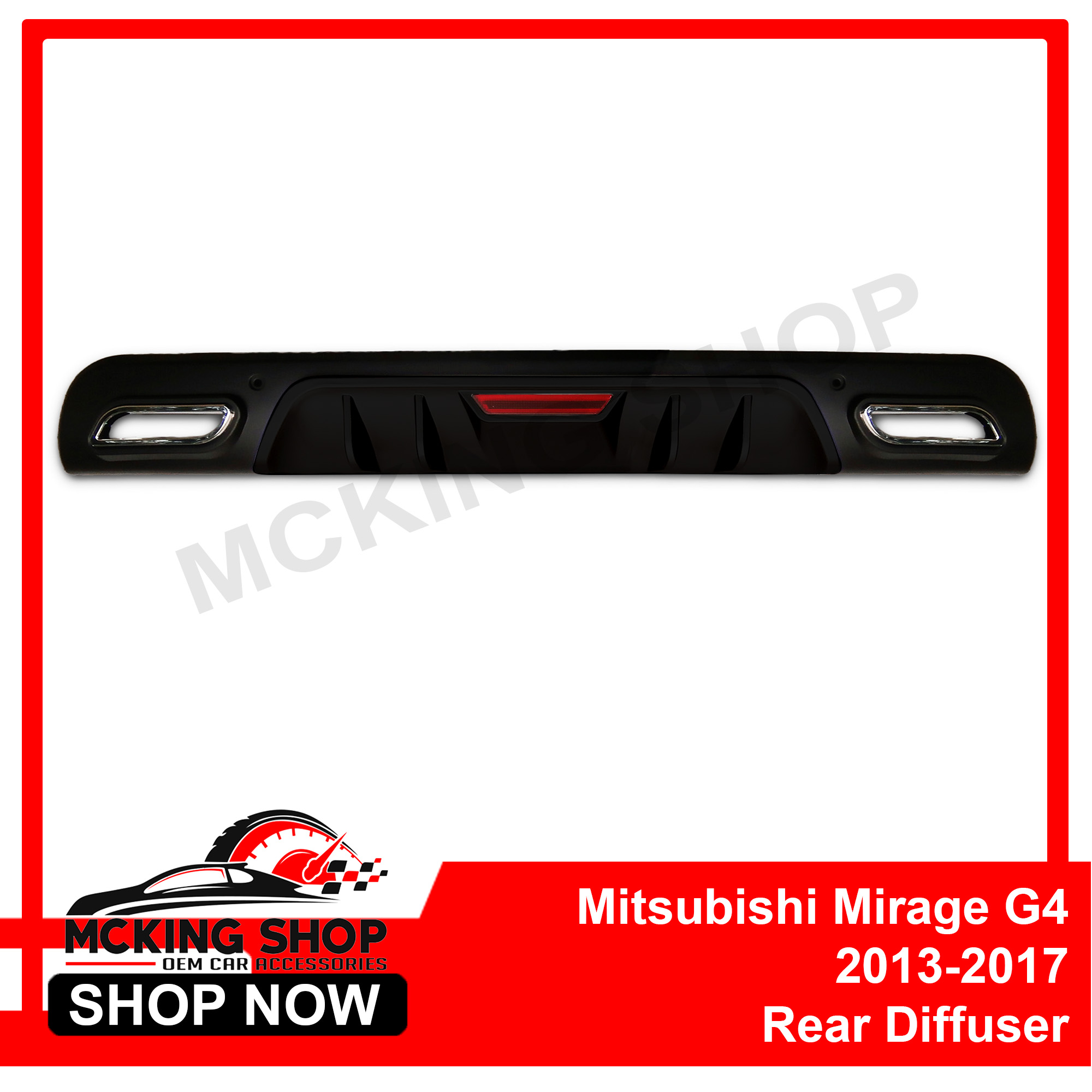 Mitsubishi Mirage G4 2013-2017 Rear Bumper Diffuser (Black) | Lazada PH