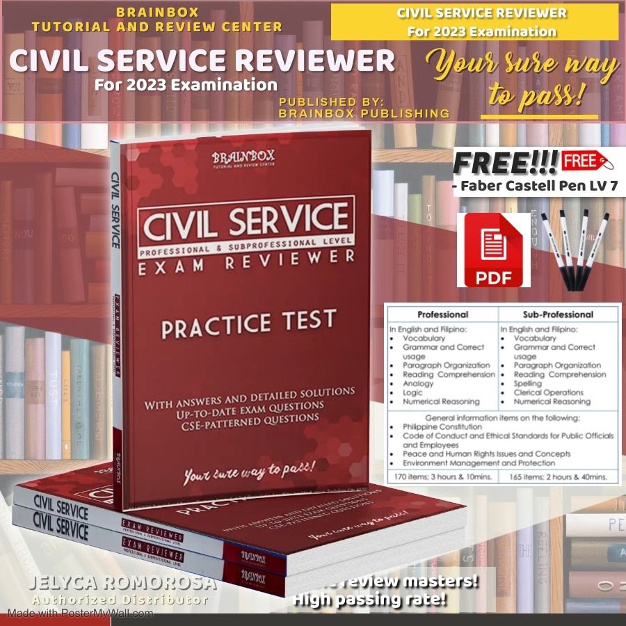 Brainbox Civil Service Reviewer - Practice Test (2023 Edition) | Lazada PH