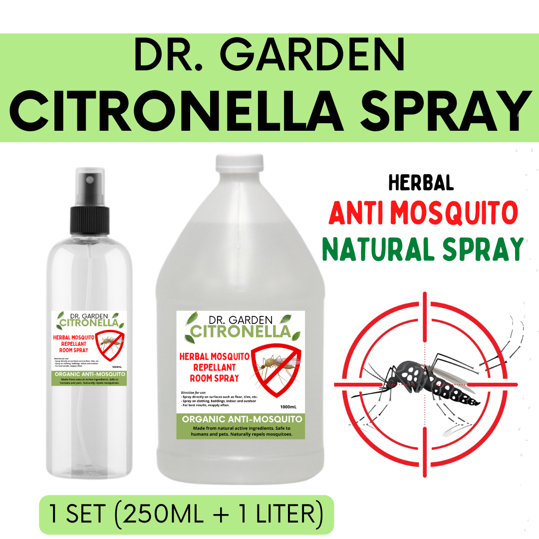 DR GARDEN 1 SET (1000ML + 250ML) Mosquito Repellant CITRONELLA SPRAY ...