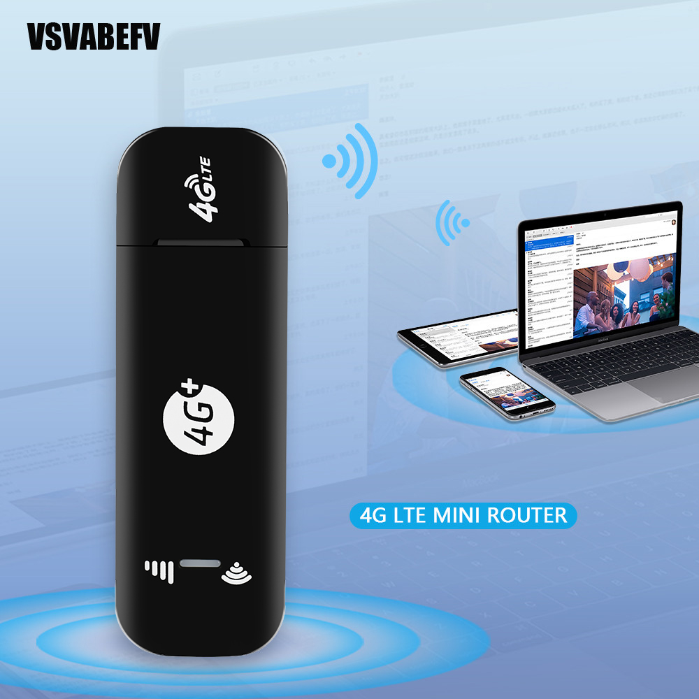 4G Wifi Router Unlimited 4G USB Modem Sim USB WIFI Dongle Wireless Car ...