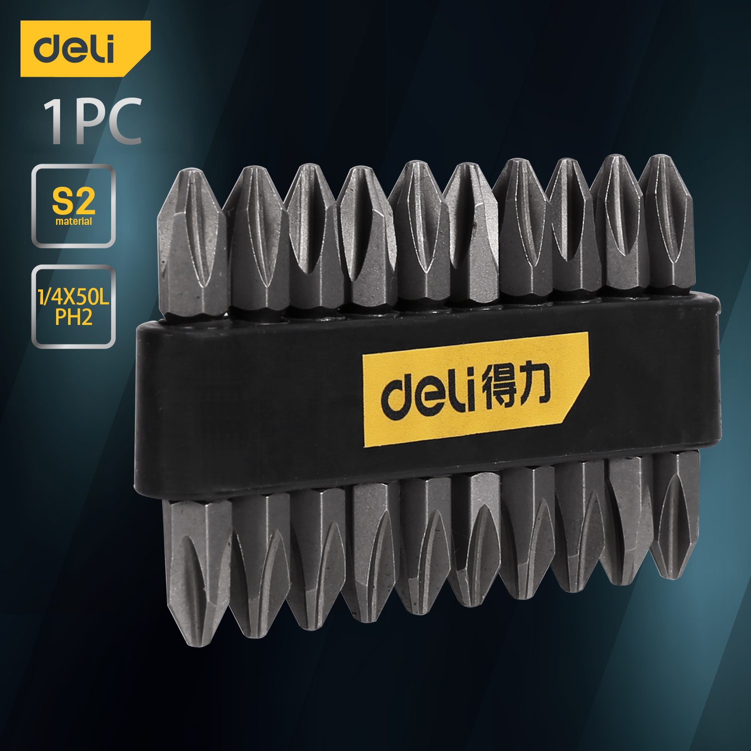 Deli Magnetic Phillips Screwdriver Bit 1Pc For Drill And Hand Drill PH2 ...