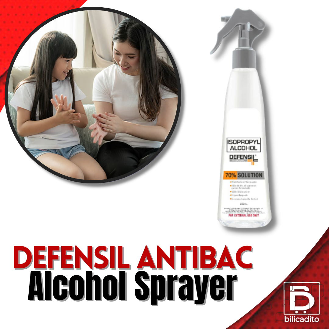 Defensil Antibacterial Alcohol Spray 350ml | 70% Isopropyl | Germ Protection | 24-Hour Defense ...