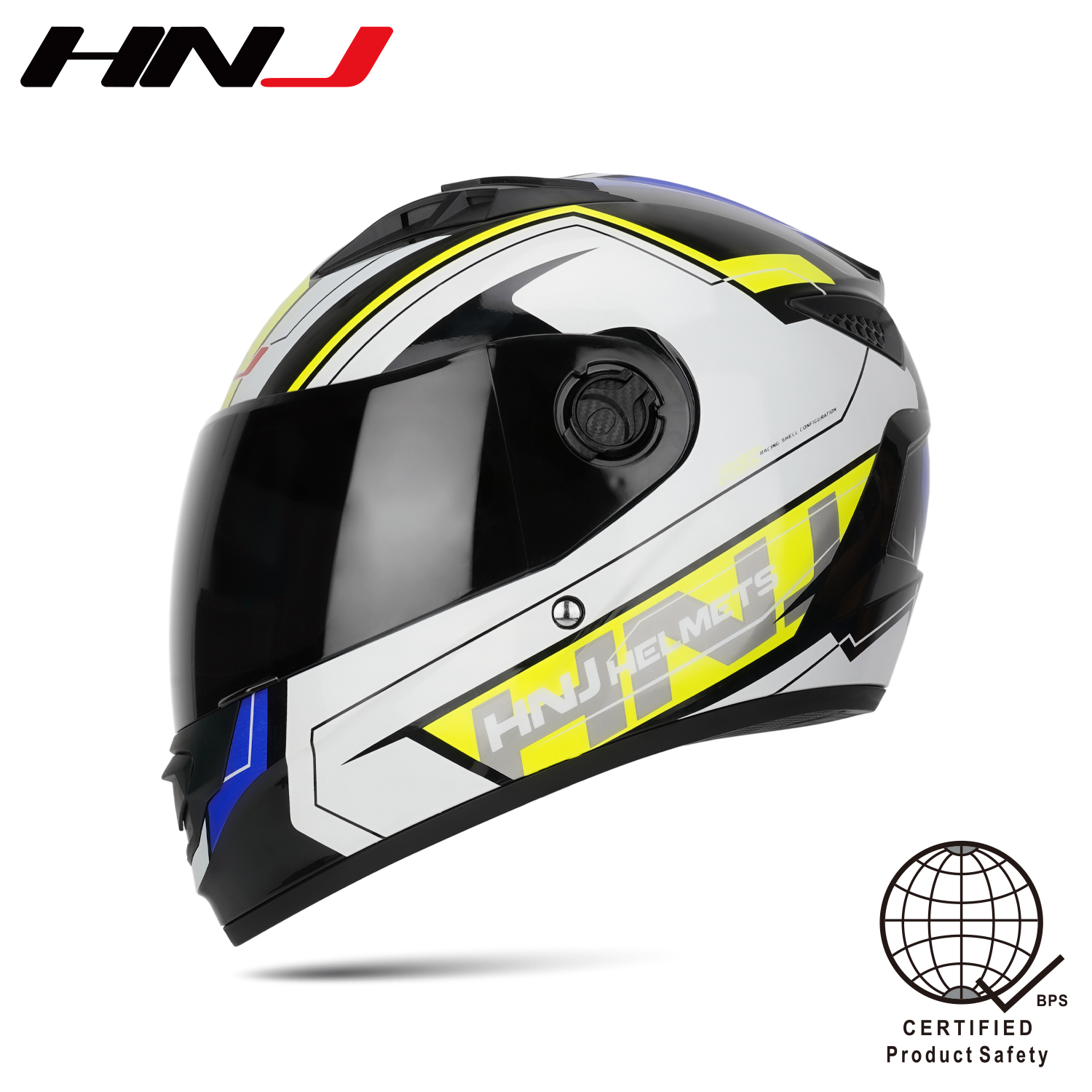 HNJ 855 W/D Men's Motorcycle full face helmet smoke visor With unisex ...