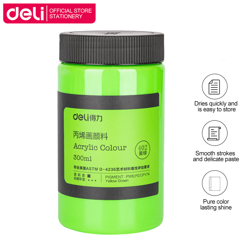Deli 300ml Acrylic Paint 1Pc High Capacity Bottled Acrylic Paint 73875 ...
