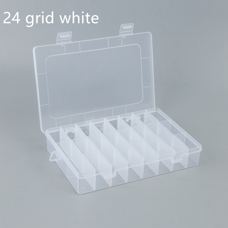 Large capacity adjustable 36/24/15/10 grid box jewelry parts box ...