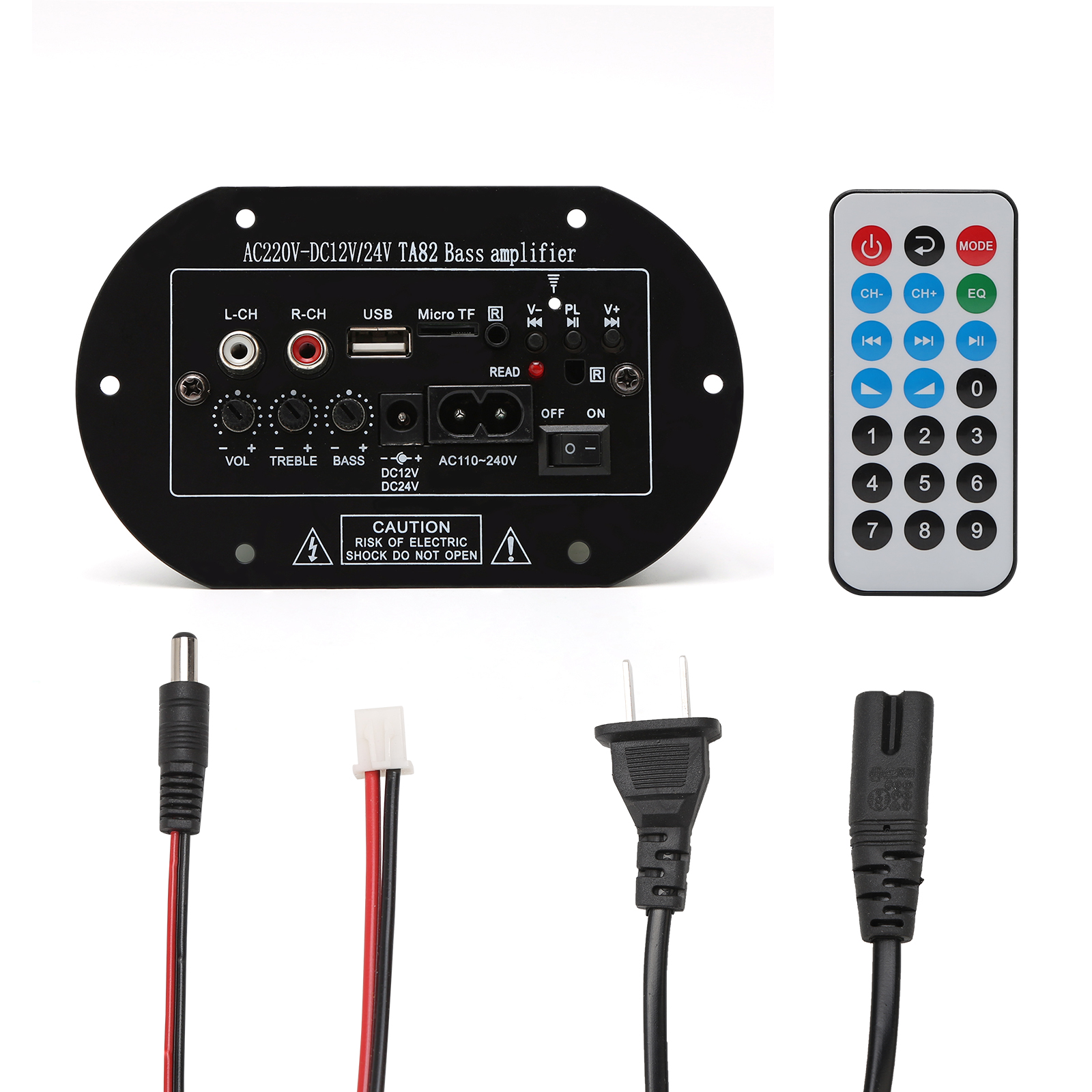 🇵🇭 220V 12V 24V Bluetooth Audio Amplifier Karaoke Amplifier Hifi Stereo ...