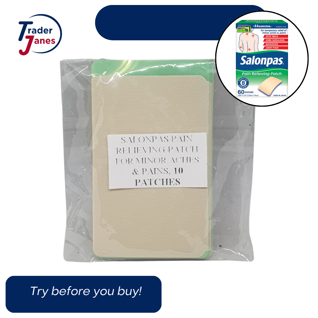 Trial Size Salonpas Relieving Patch for Minor Aches & Pains, 60 Patches ...