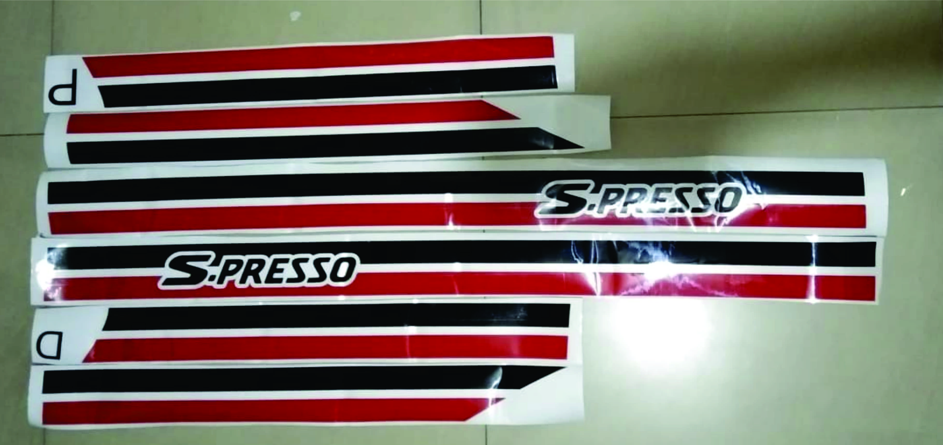 Suzuki Spresso Linear Decal Design #1 Black and Red Color Cut Out Vinyl ...