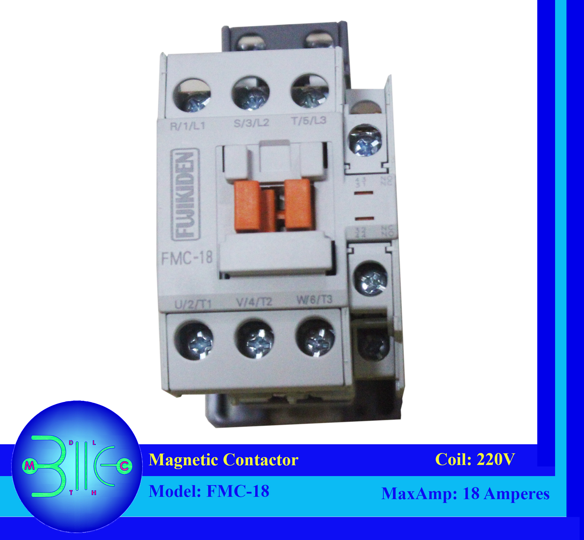 Magnetic Contactor Mdl: FMC-9 Brand: Fujikiden Coil: 230V 50/60Hz ...