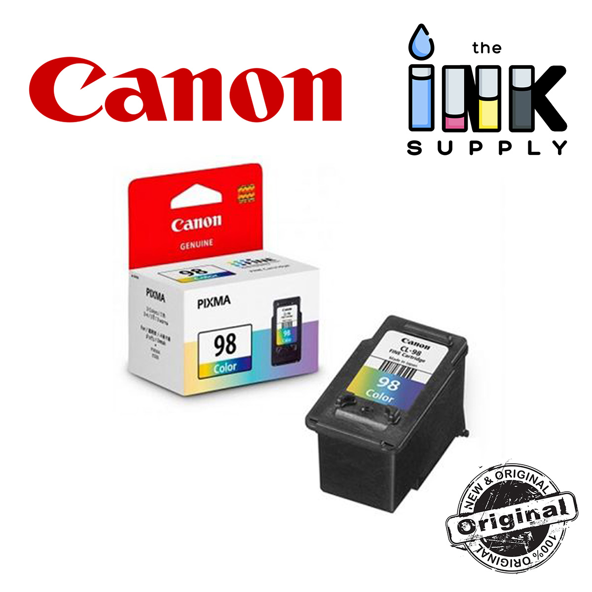 Canon CL 98 / CL-98 / CL98 Original Ink Color Cartridge Ink for E500 / E510 / E600 / E610 ...