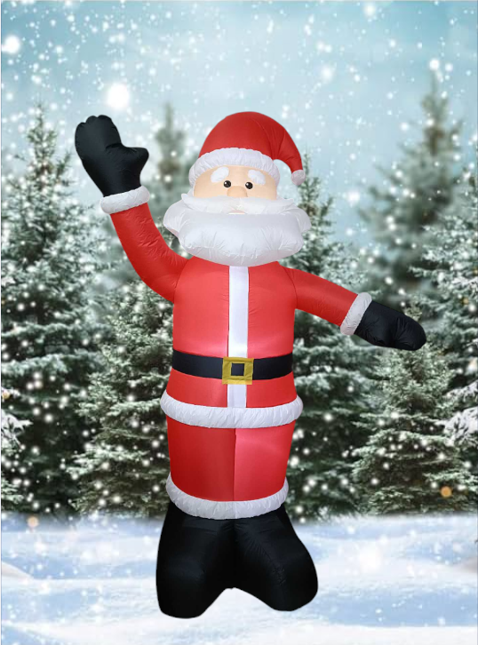 6 ft / 8 ft Inflatable LED Santa Claus Light Up Outdoor Christmas ...