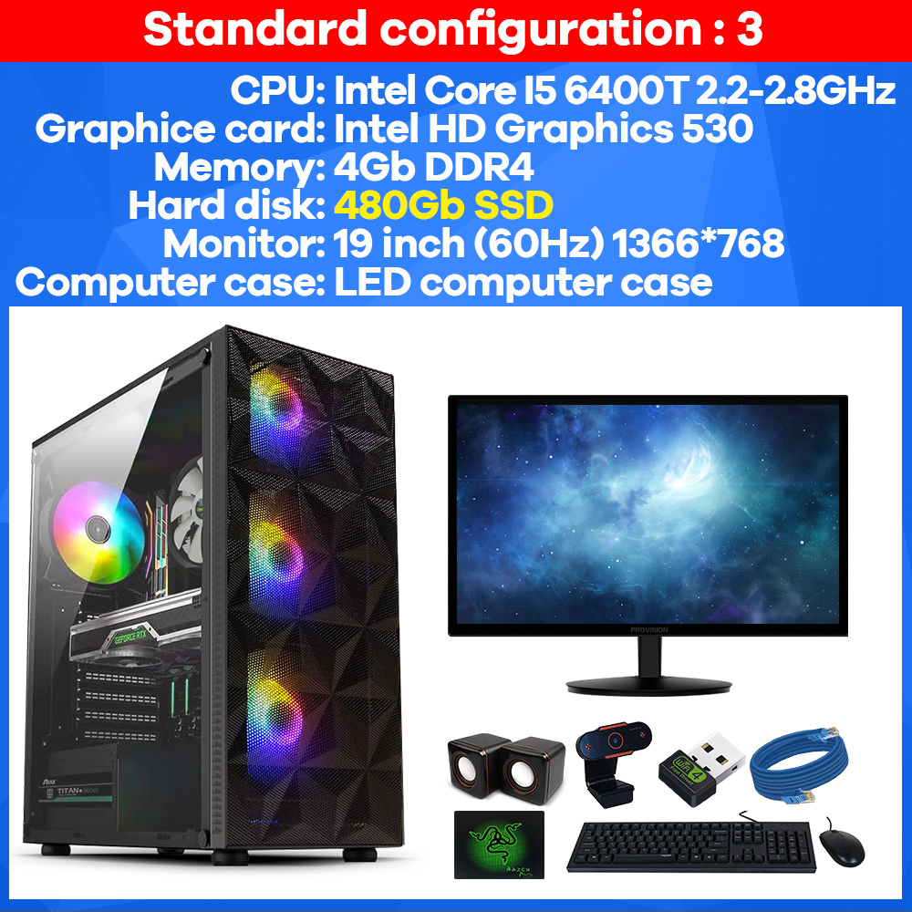 【E-sports】Games Desktop computer set High configuration Designer ...