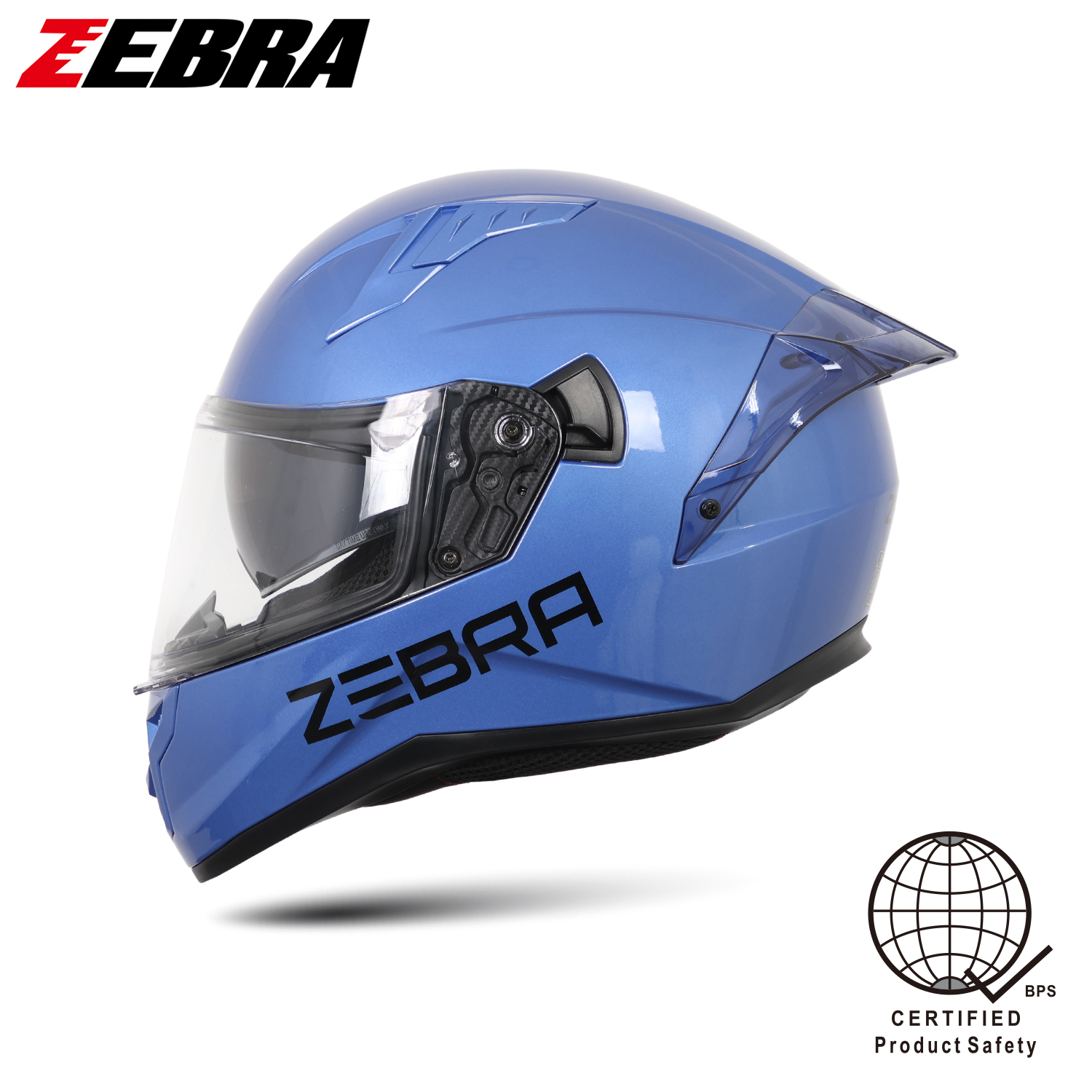 ZEBRA A5009 Rally Plain Color Full Face Dual Visor Motorcycle Helmet ...