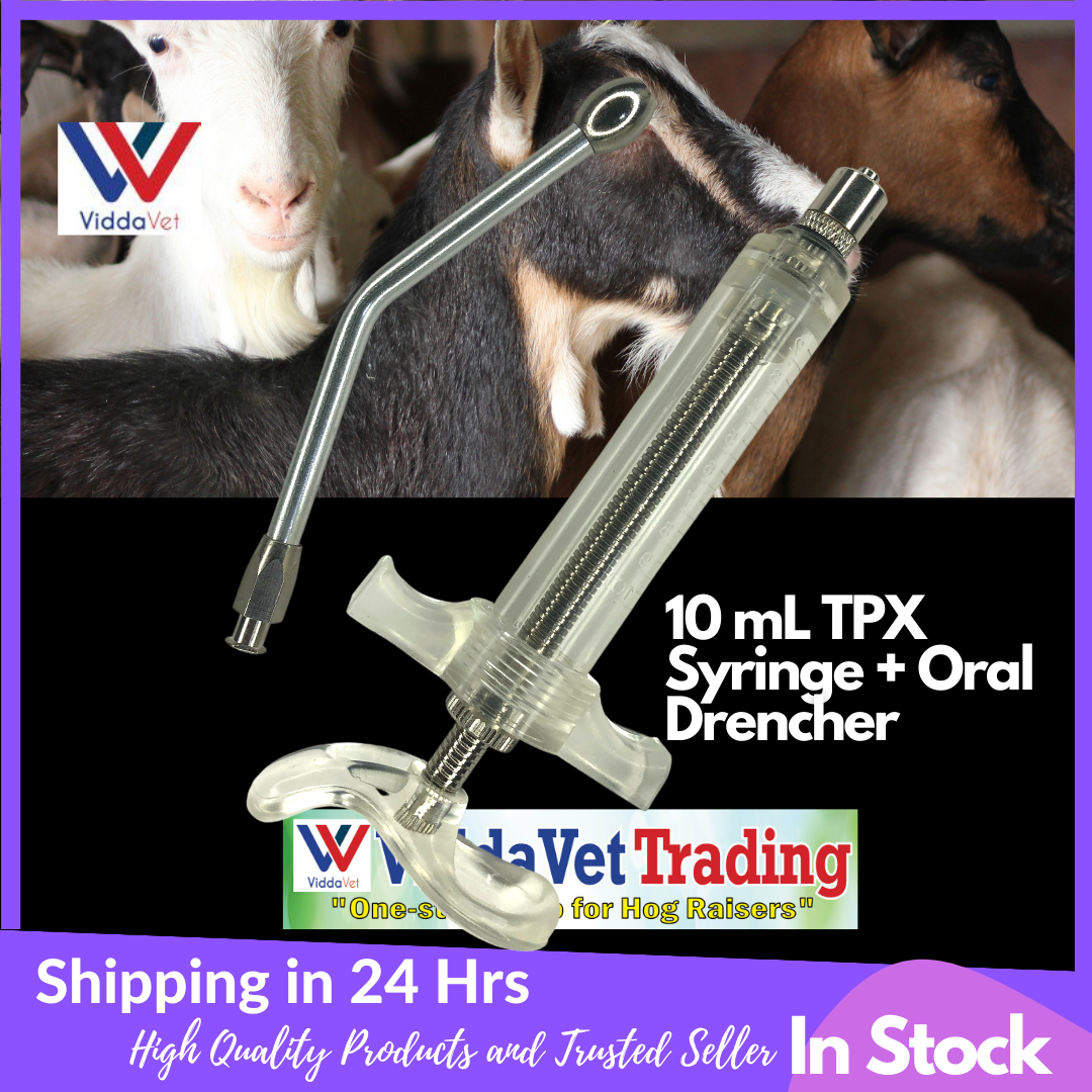 10 ml Syringe + oral drencher nozzle drench syringe fiber glass syringe ...
