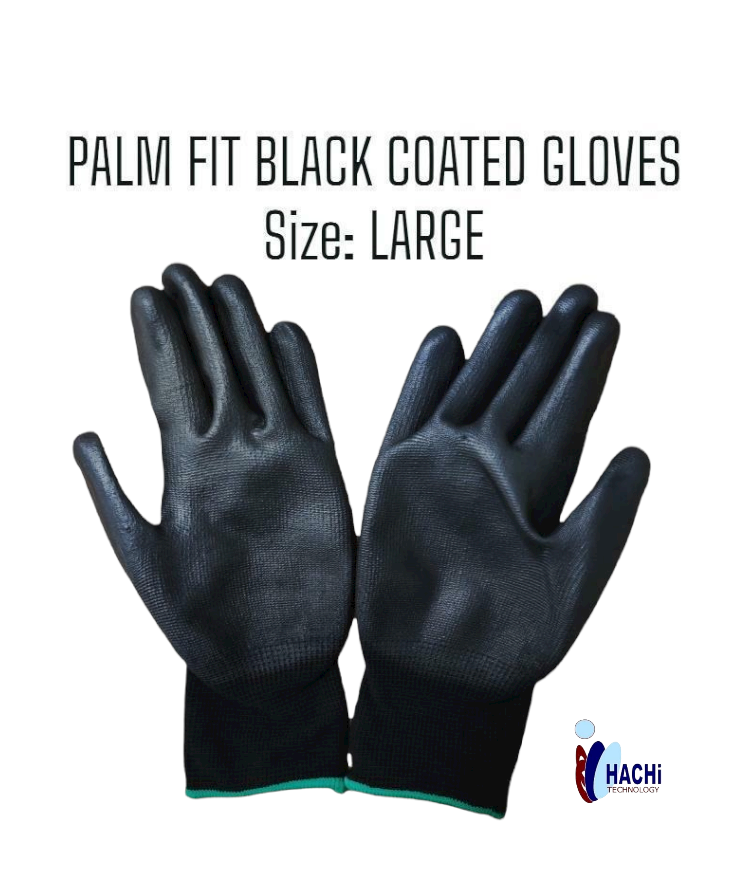 PALM FIT BLACK GLOVES Size: LARGE | Lazada PH