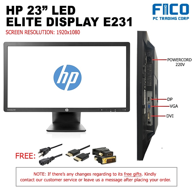 DELL HP monitor 24/23/22/20/19 inch /for computer pc desktop/ CCTV ...