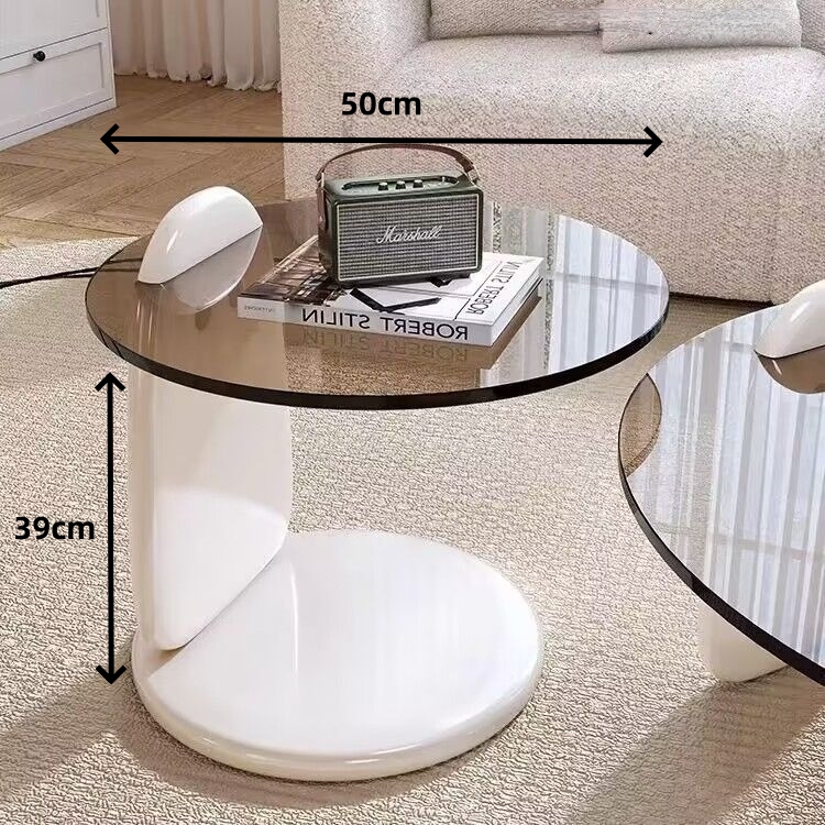 coffee table round table sofa table center table for sala glass coffee ...