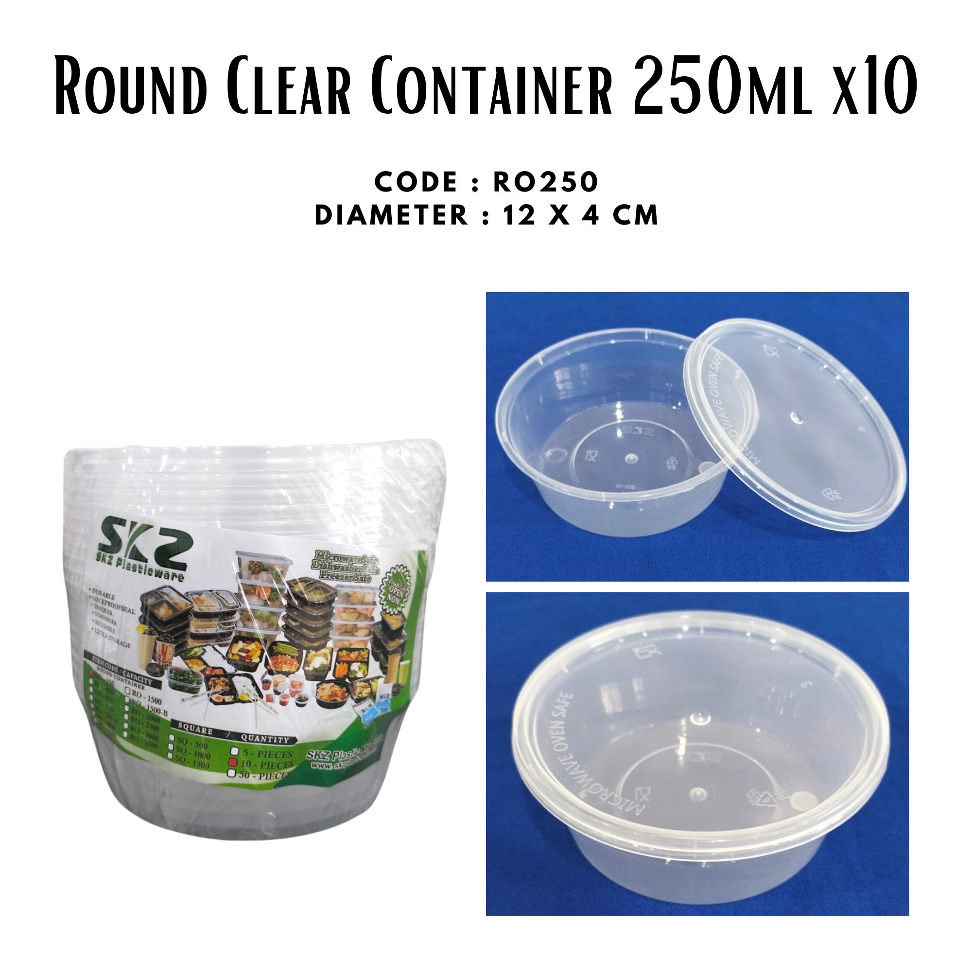 [ON HAND] ROUND CLEAR CONTAINER 250ML X10/TUPPERWARE /PLASTIC FOOD ...