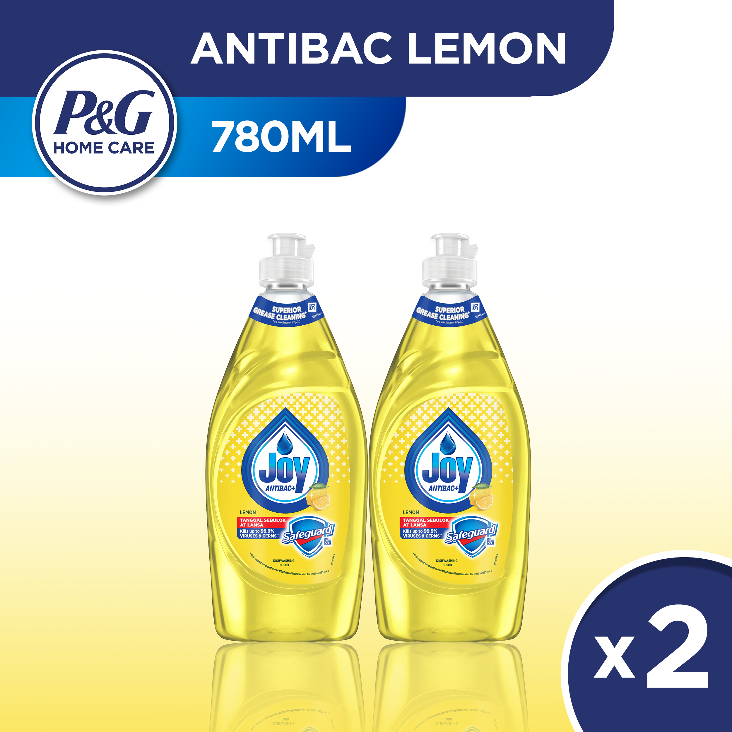 [Bundle of 2] Joy Dishwashing Liquid Antibac Kalamansi Antibac Lemon Antibac Hygiene Fresh ...