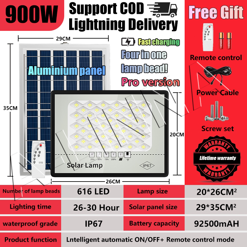 7.7【 lifetime warranty 】solar flood light 1500W outdoor waterproof IP67 ...