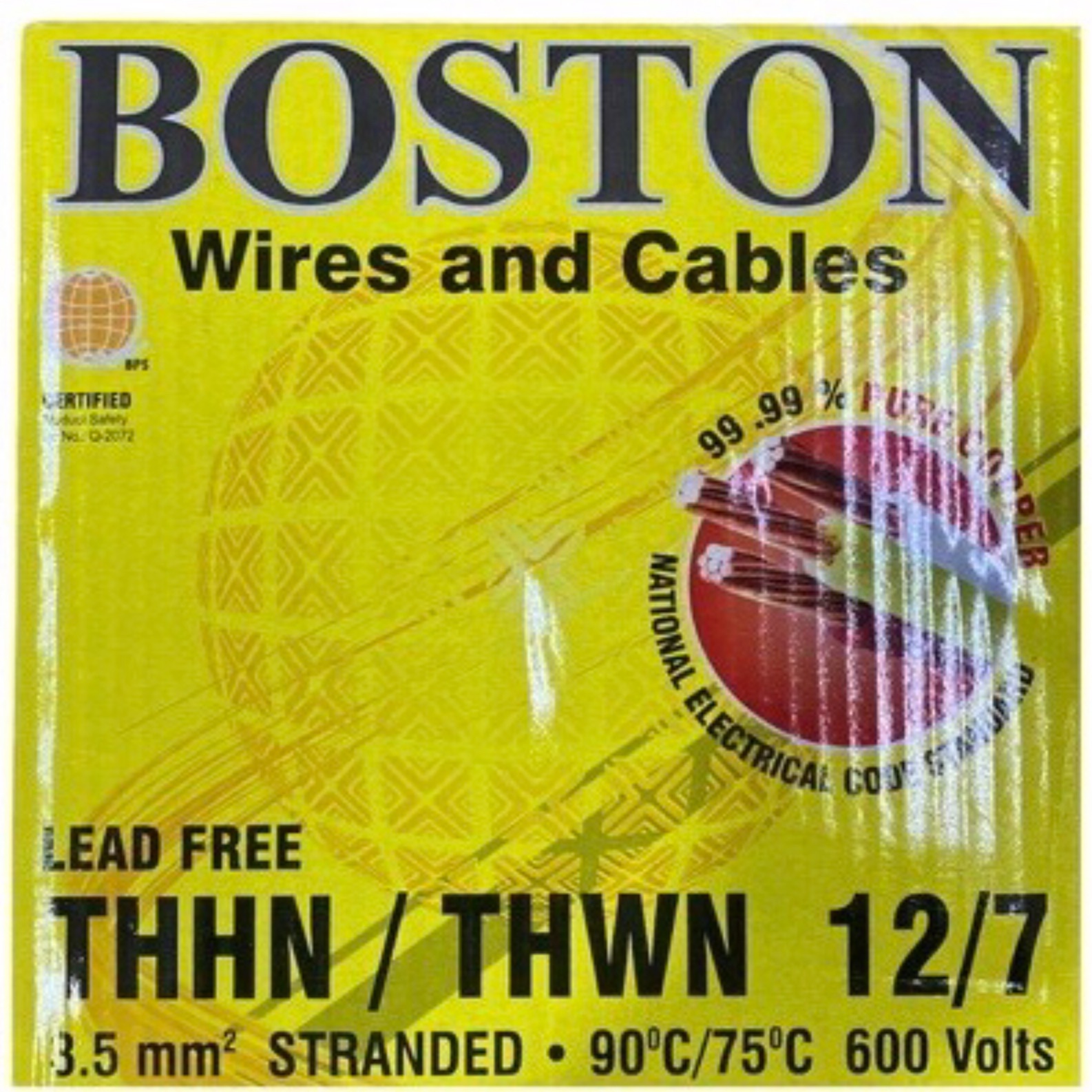 Boston 3.5mm2 #12 THHN Stranded Wire 150m/roll | Lazada PH